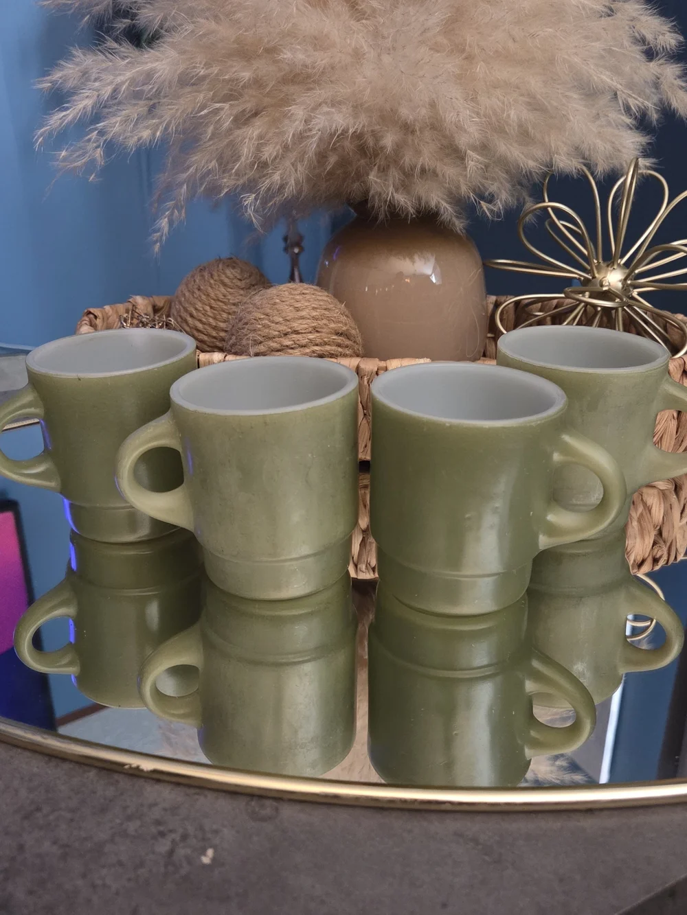 Fire King | Dining | Vintage Fireking Anchor Hocking Avocado Green ...